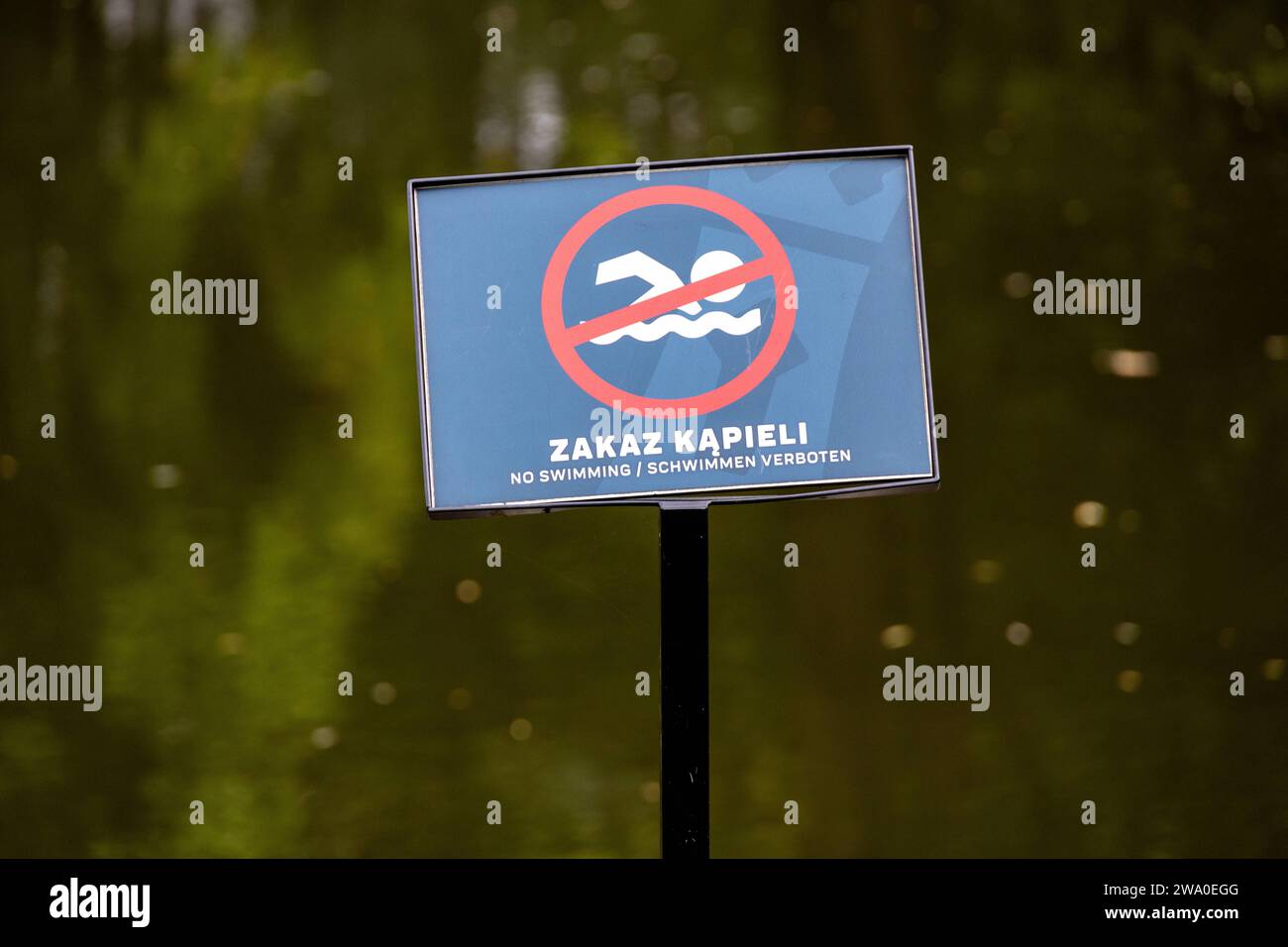 Schlesien Verbotsschild Zakaz Kapieli Schwimmen verboten. WaÅbrzych ...