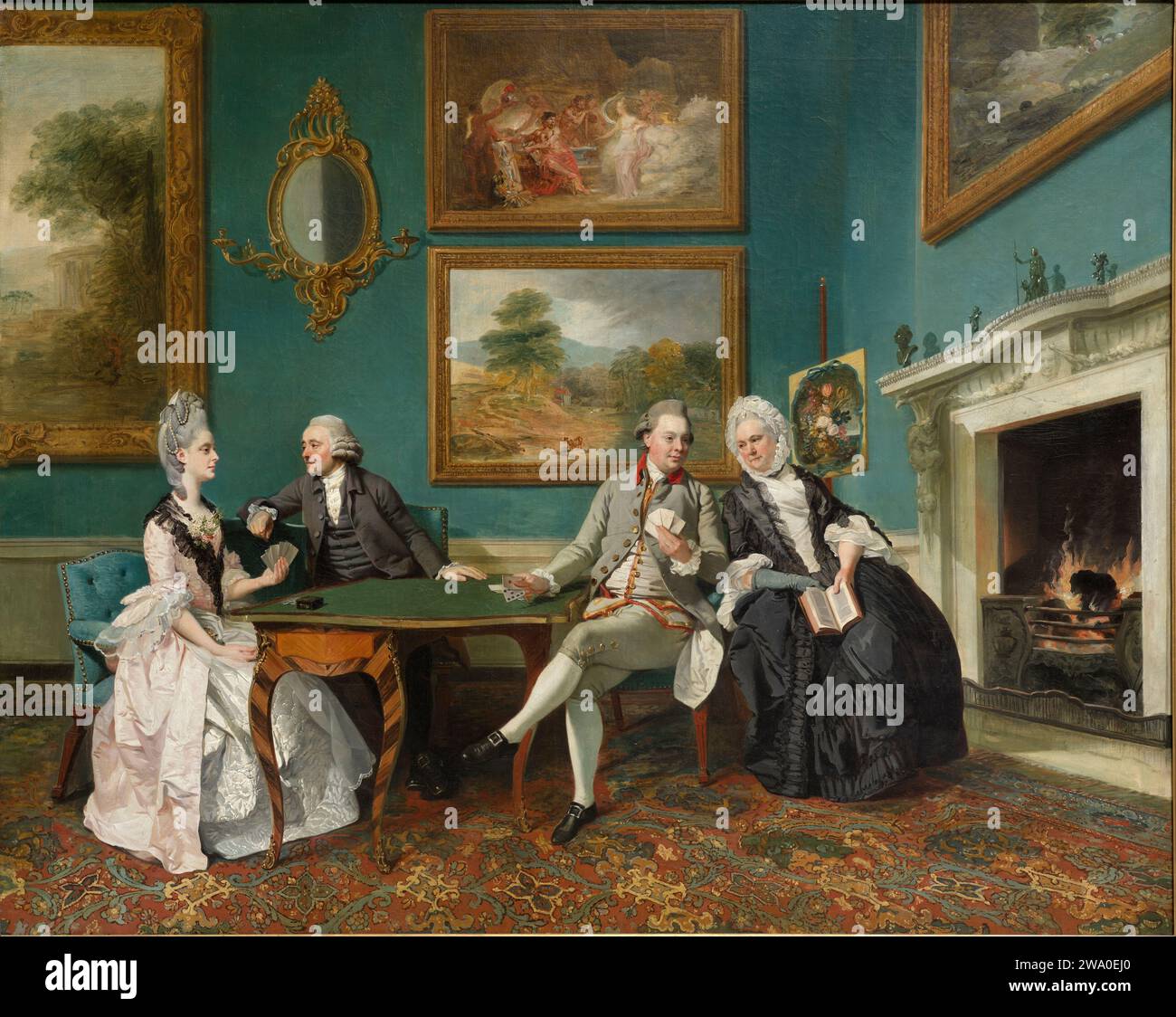 The dutton family in the drawing room hi-res stock photography and ...
