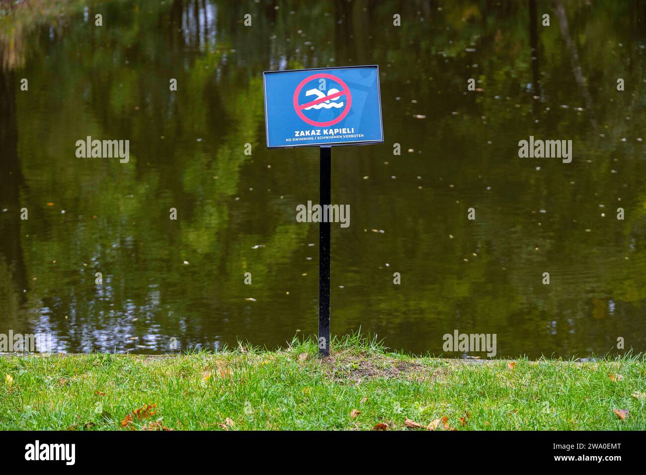 Schlesien Verbotsschild Zakaz Kapieli Schwimmen verboten. WaÅbrzych ...