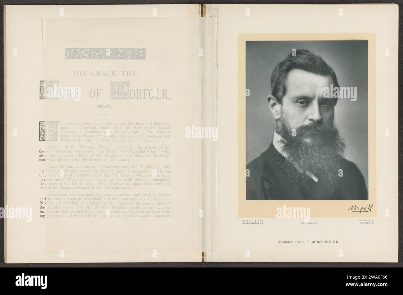 His grace the duke of Norfolk, K.G., Elliott & Fry, c. 1893 - c. 1903 ...
