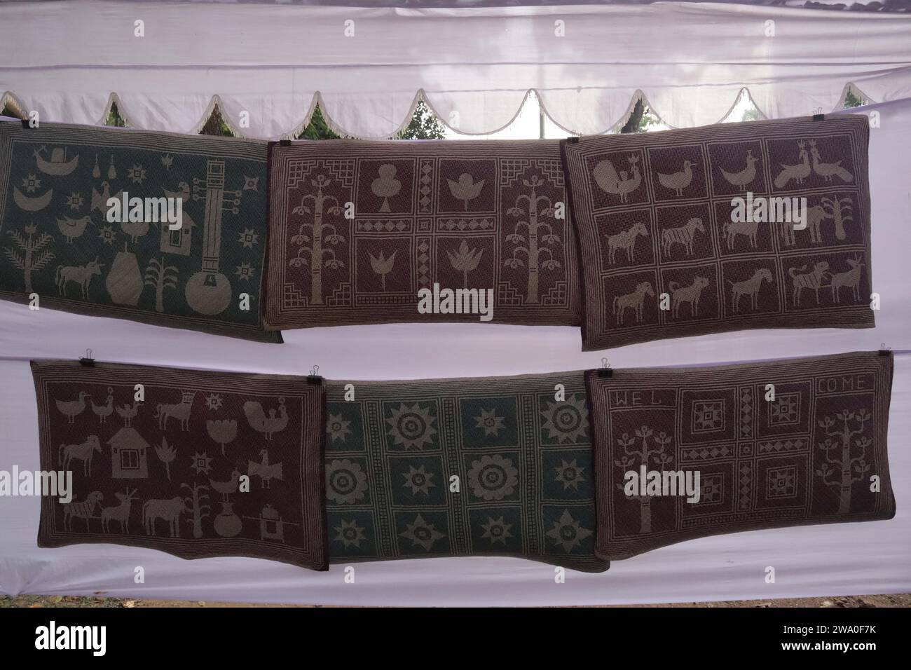 Dhaka, Bangladesh. 1st Jan, 2024. Shitol Pati (a kind of mat) displayed ...