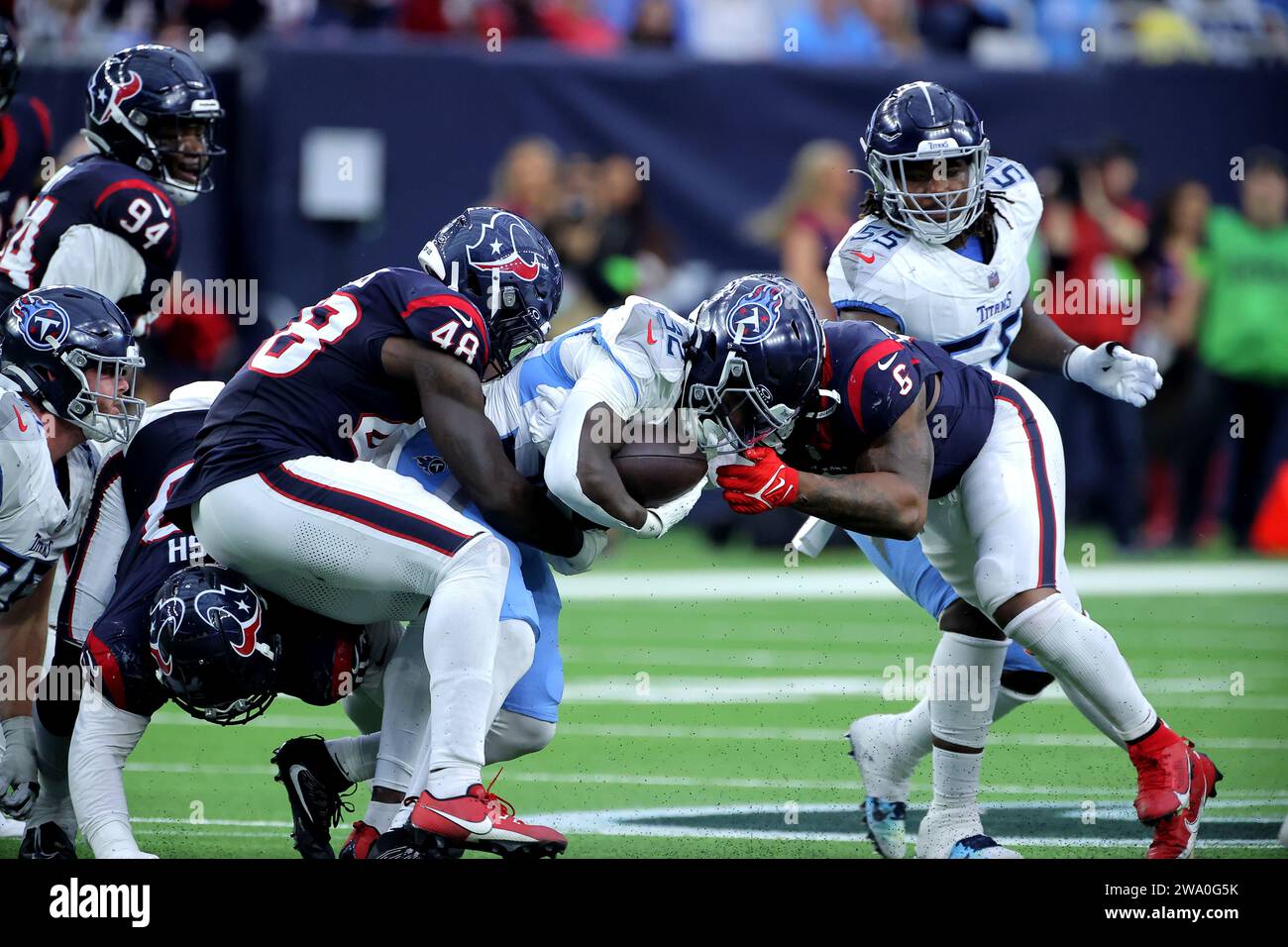 Houston, Texas, USA. 31st Dec, 2023. Houston Texans linebackers ...