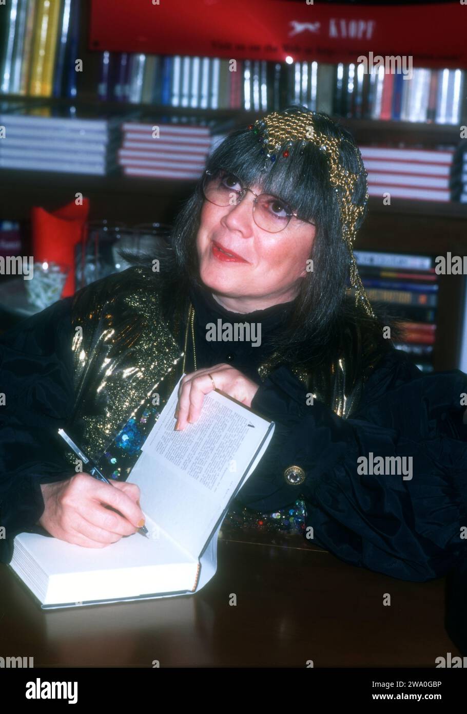 Los Angeles, California, USA 19th October 1996 Author Anne Rice book ...
