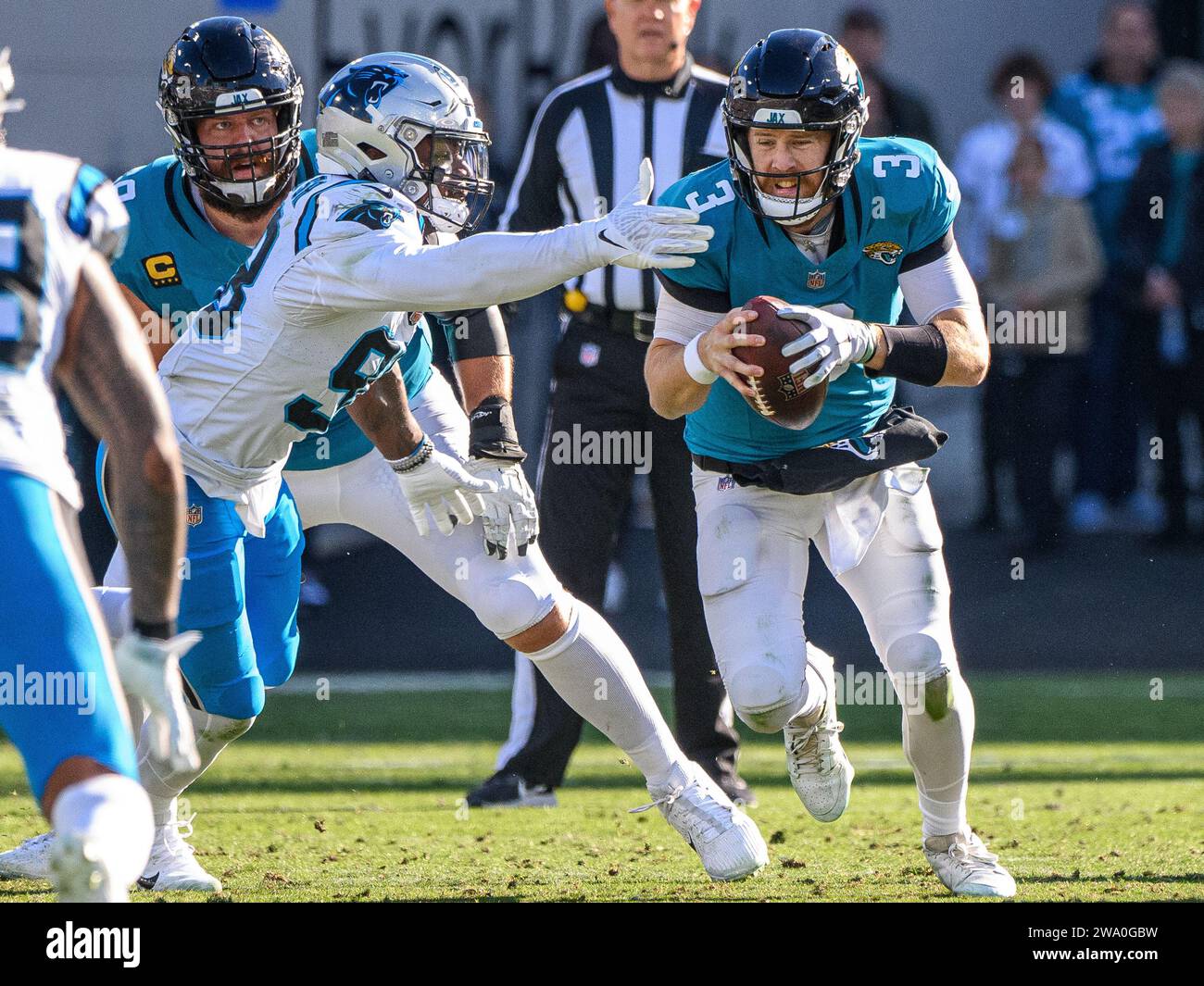 December 31, 2023: during second half action game in Jacksonville, FL ...