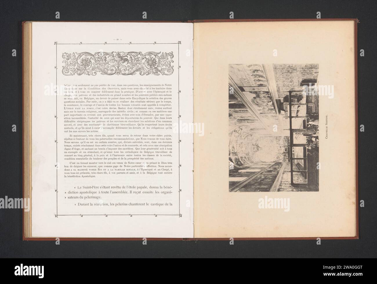 View of the interior of the Sistine Chapel in the Vatican, Anonymous, c ...