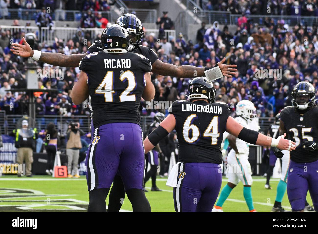 Baltimore, United States. 31st Dec, 2023. Baltimore Ravens fullback ...