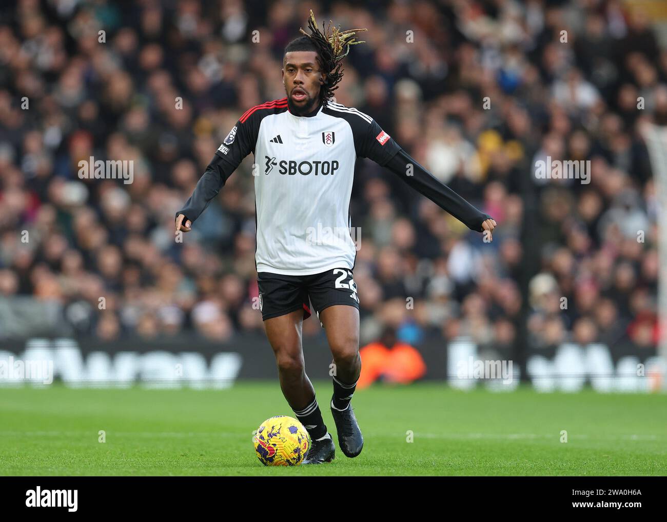 London, UK. 30th Dec, 2023. Alex Iwobi of Fulham during the Premier ...