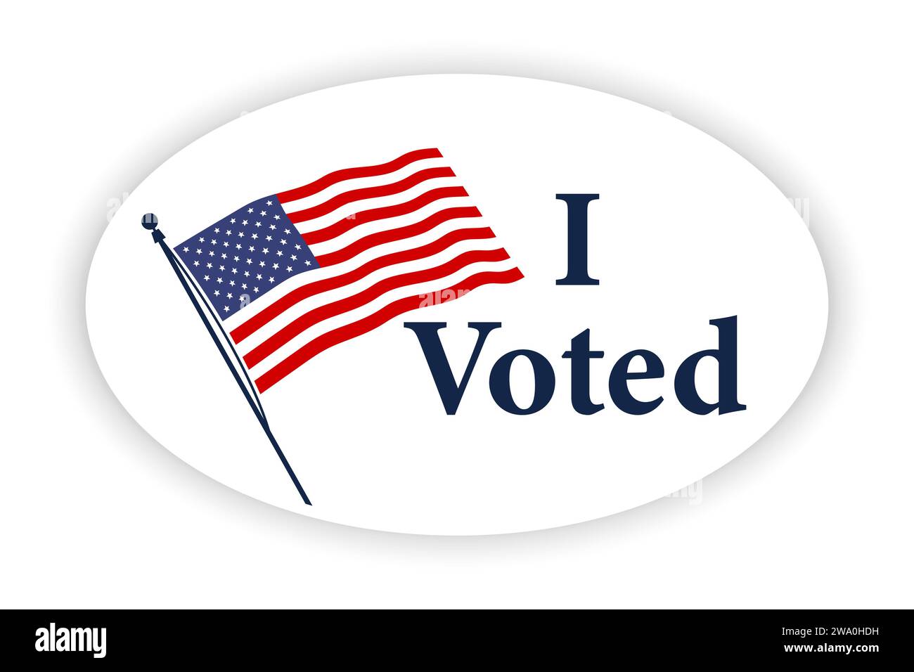 I voted sticker with us american flag. Voting sticker with I voted ...