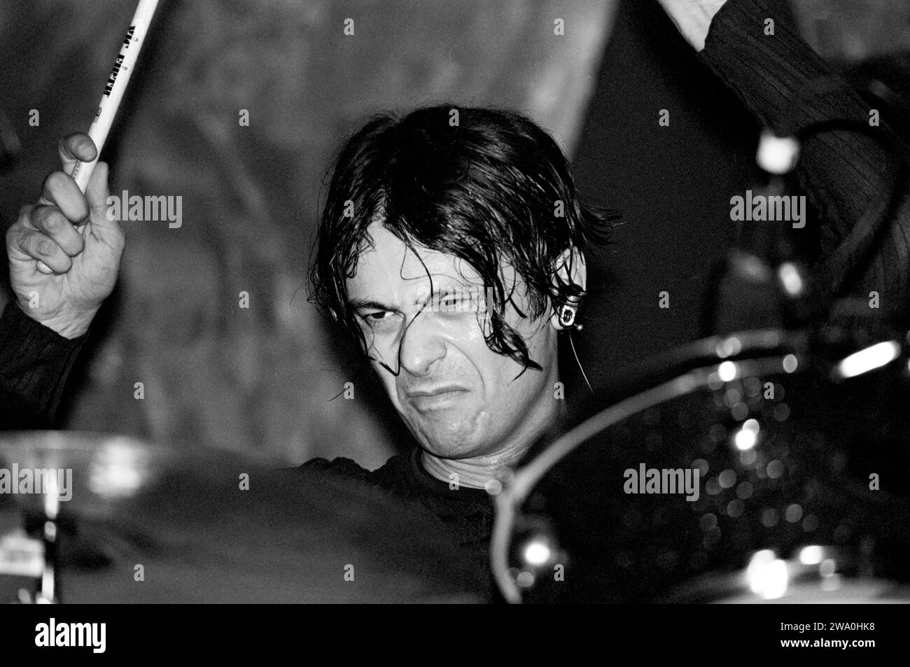 Milan Italy 2000-05-27 : Sergio Carnevale drummer of the Bluvertigo ...
