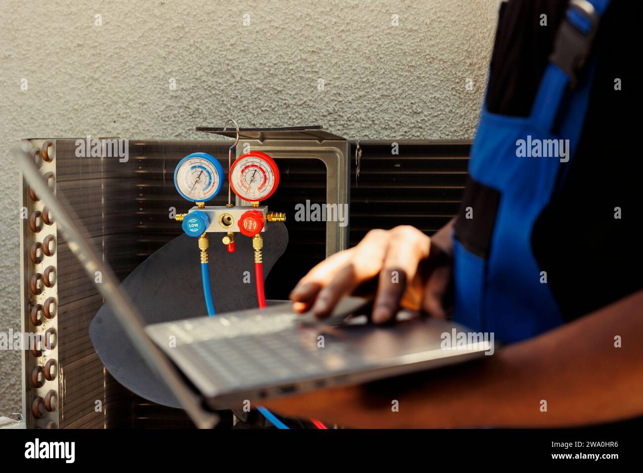 Certified technician hired by home owner to detect cause of damage to ...