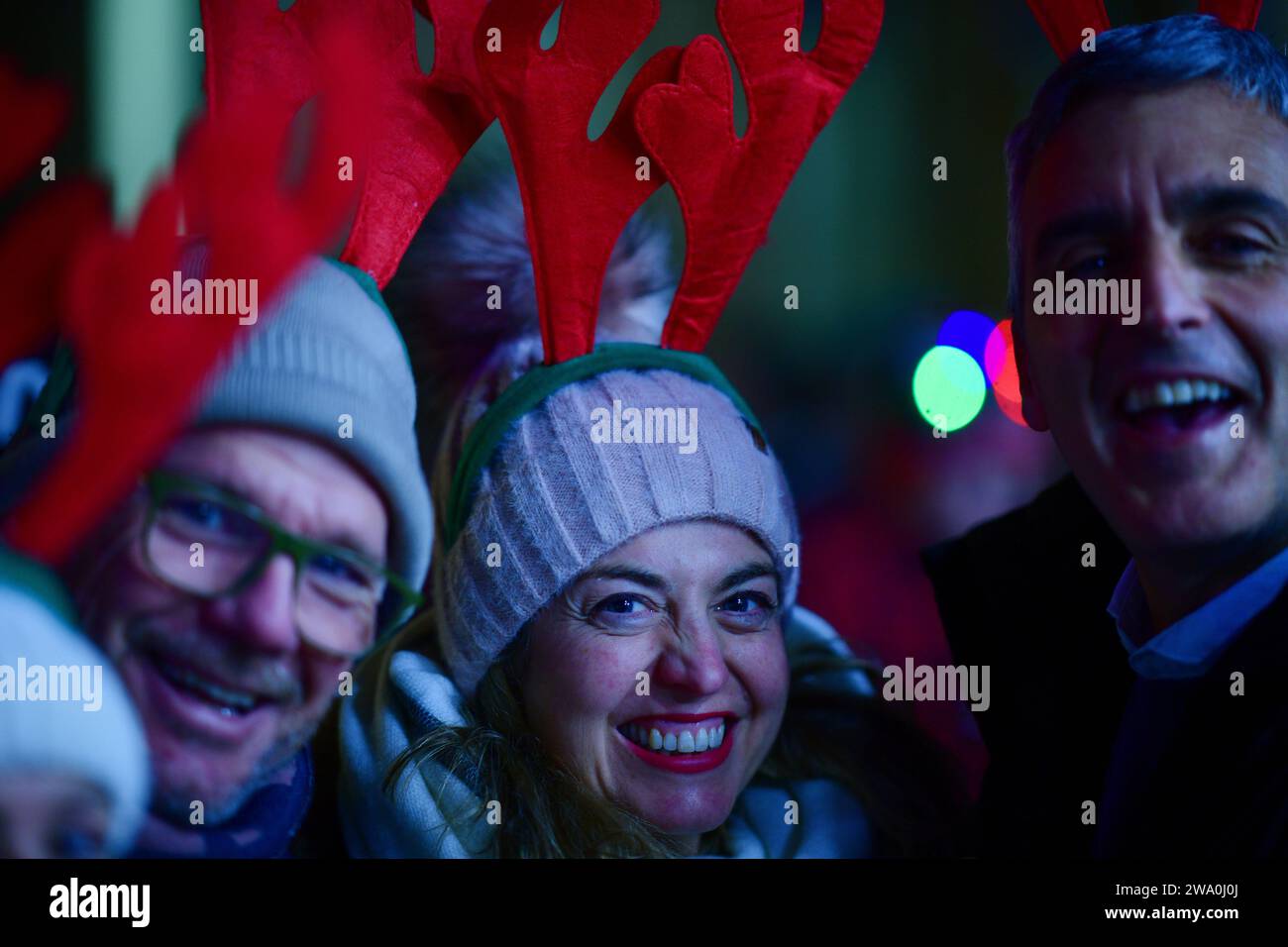 Edinburgh Scotland, UK 31 December 2023. People gather on Prince’s ...