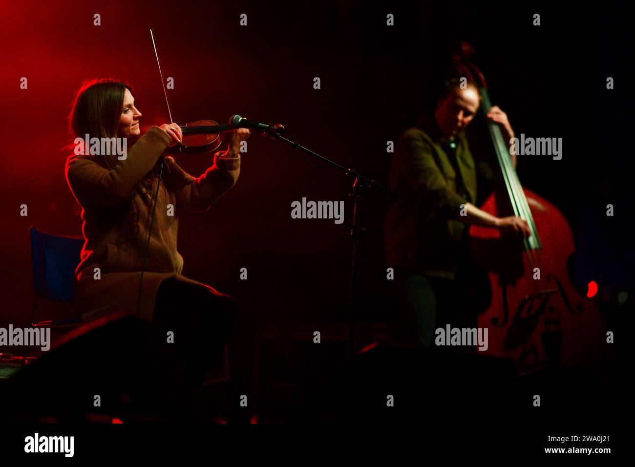 Edinburgh Scotland, UK 31 December 2023. The Hannah Fisher Ceilidh Band ...