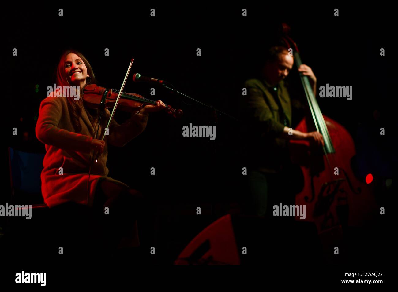 Edinburgh Scotland, UK 31 December 2023. The Hannah Fisher Ceilidh Band ...