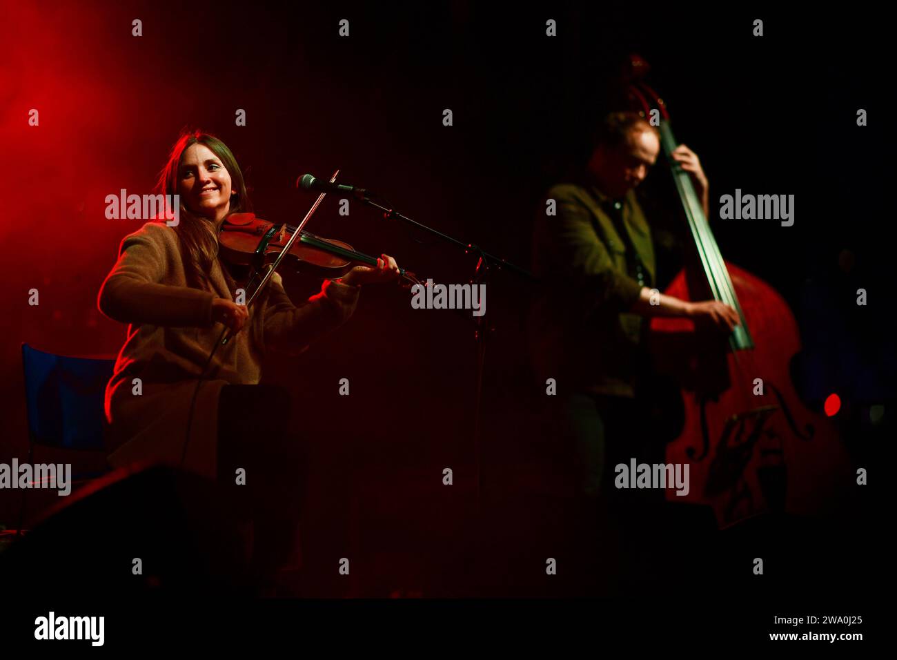 Edinburgh Scotland, UK 31 December 2023. The Hannah Fisher Ceilidh Band ...