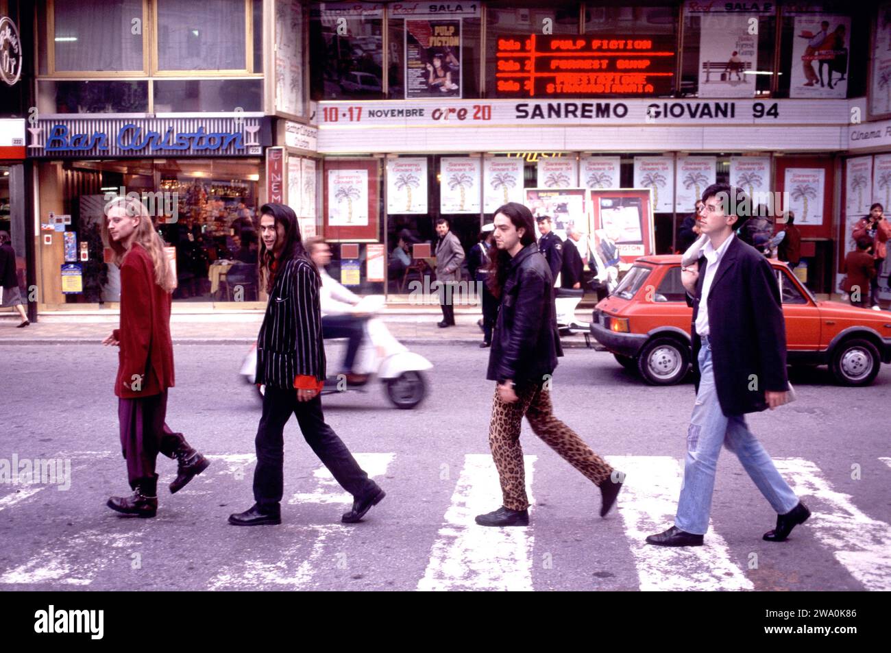 Sanremo Italy 1994-11-15 : The Bluvertigo,Italian Band, Morgan, Sergio ...