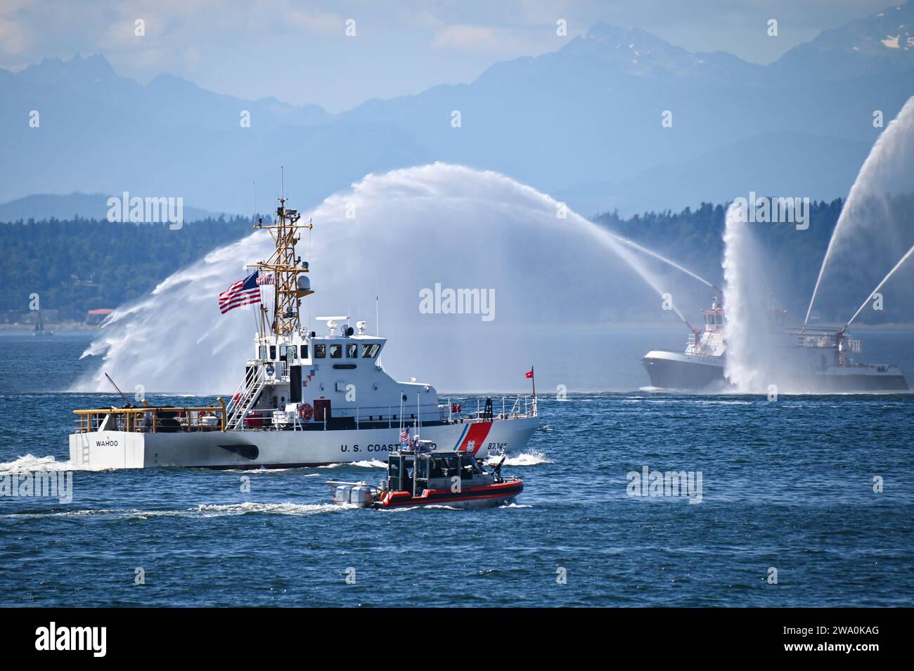 Coast Guard Cutter Wahoo [WPB 87345] and a 29-foot Response Boat-Small ...