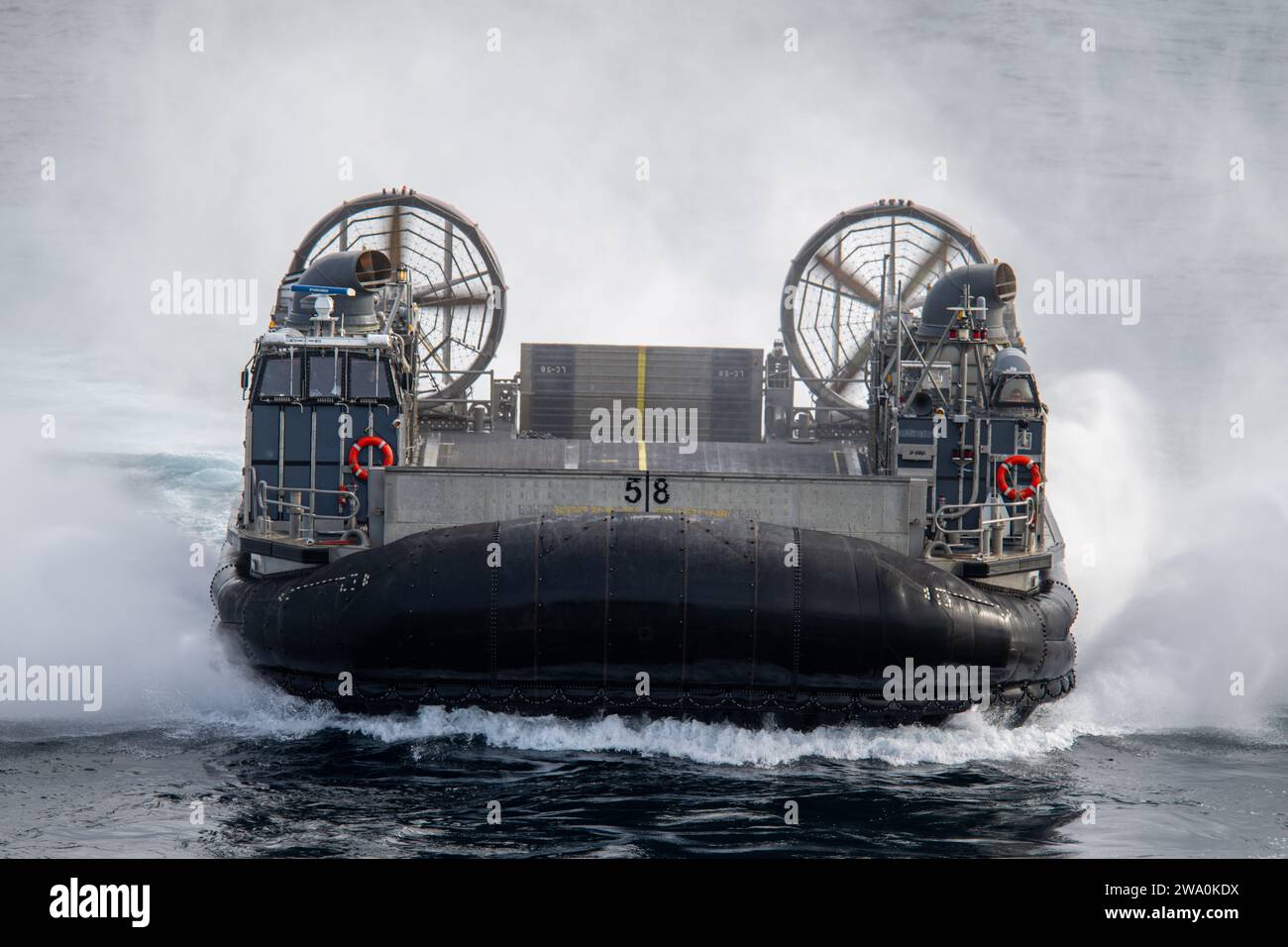 A landing craft, air cushion, assigned to Assault Craft Unit (ACU) 5 ...