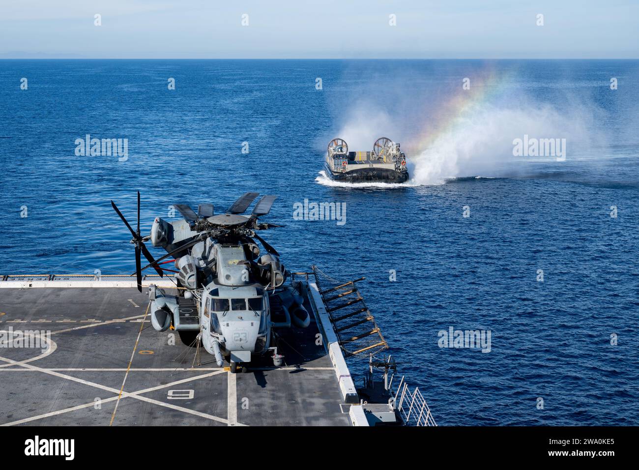 A landing craft, air cushion, assigned to Assault Craft Unit (ACU) 5 ...