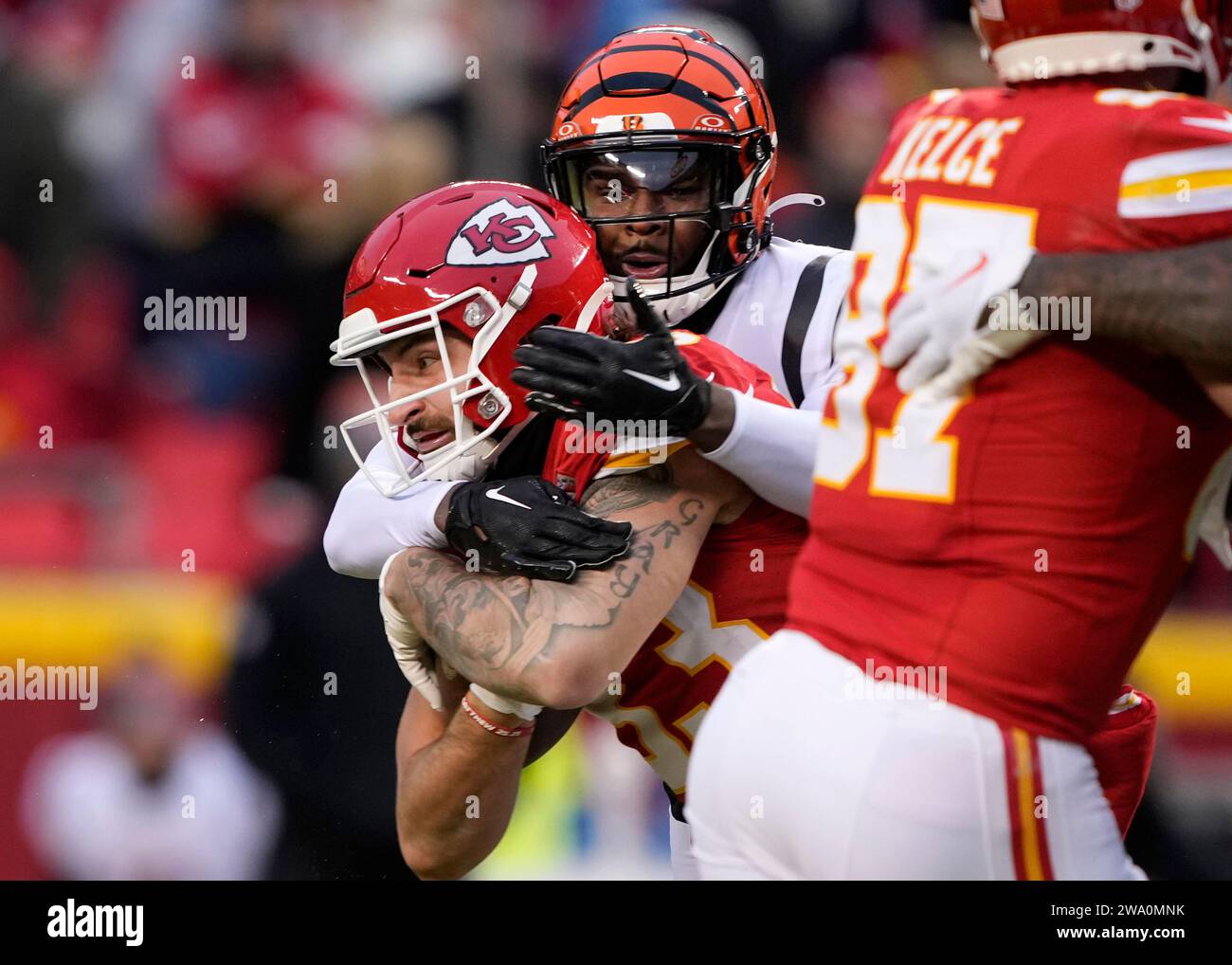 Kansas City, United States. 31st Dec, 2023. Kansas City Chiefs tight ...