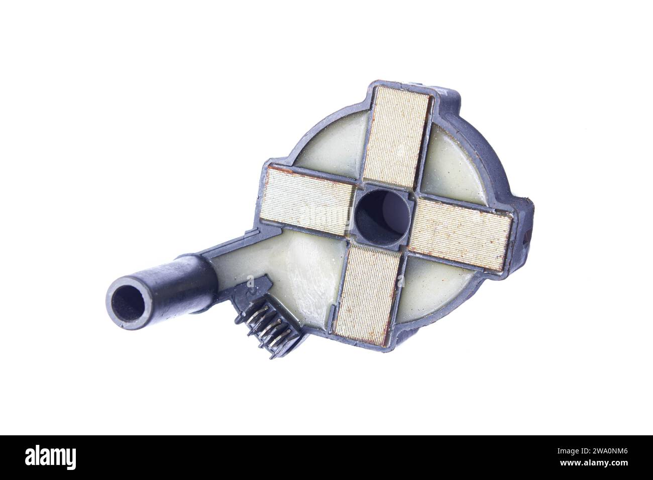 Coil of the ignition system of the distributor type of the car Stock ...