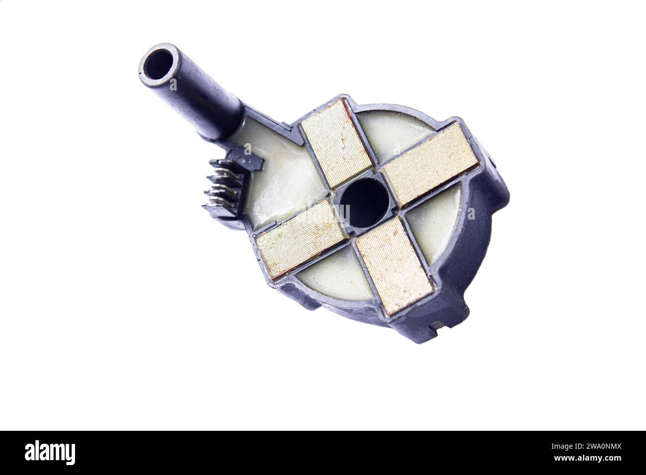Coil of the ignition system of the distributor type of the car Stock ...