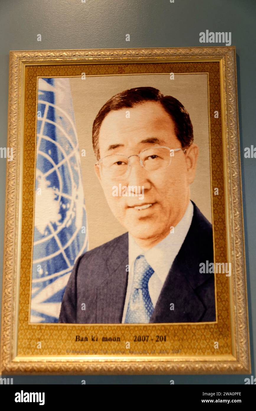 Portrait Ban Ki-moon, former Secretary-General of the United Nations, United Nations ...