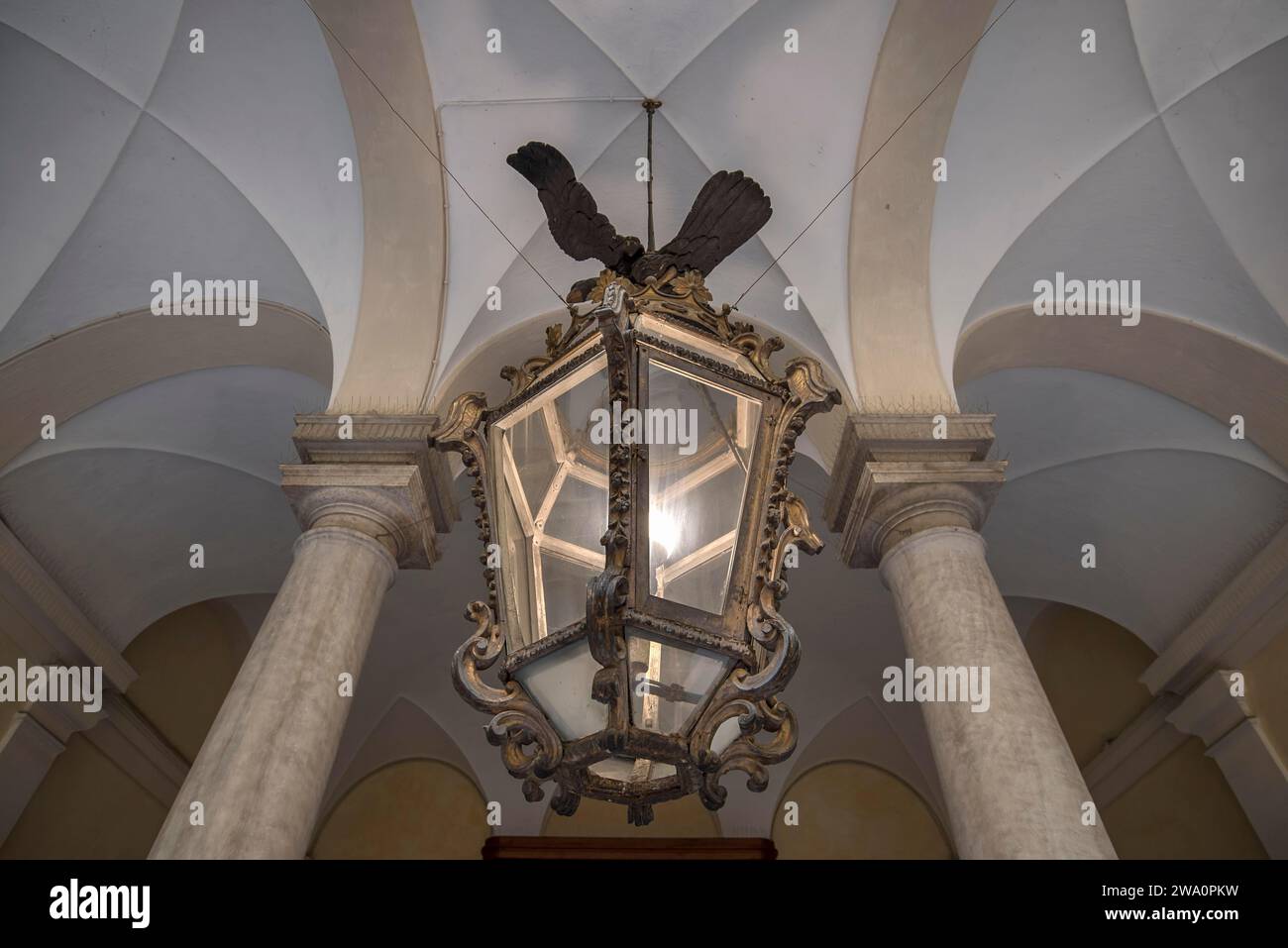 Old lantern in the courtyard of Palazzo Doria Gio Battista Spinola, Via ...