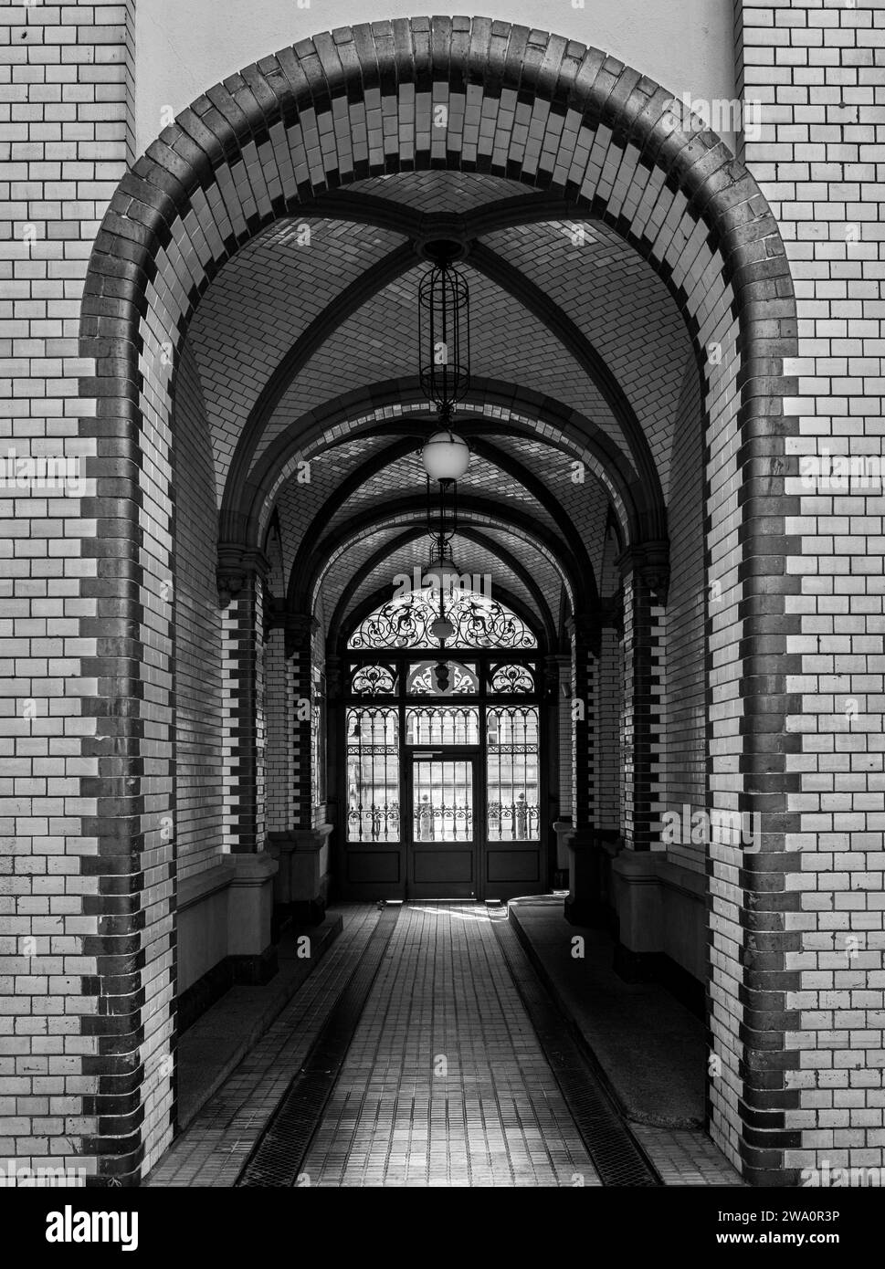 Restored access to an old Berlin building, apartment block, Berlin ...