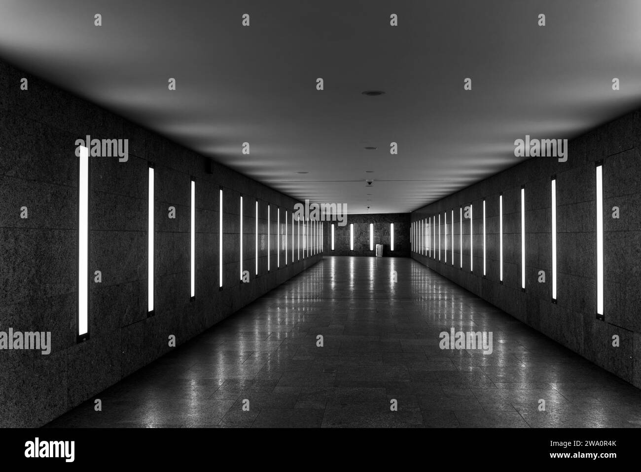 Black and white photograph, the new Museumsinsel station, U5 line ...