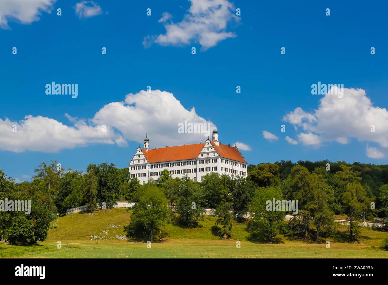 Mochental Castle, Renaissance style, historical building, architecture ...