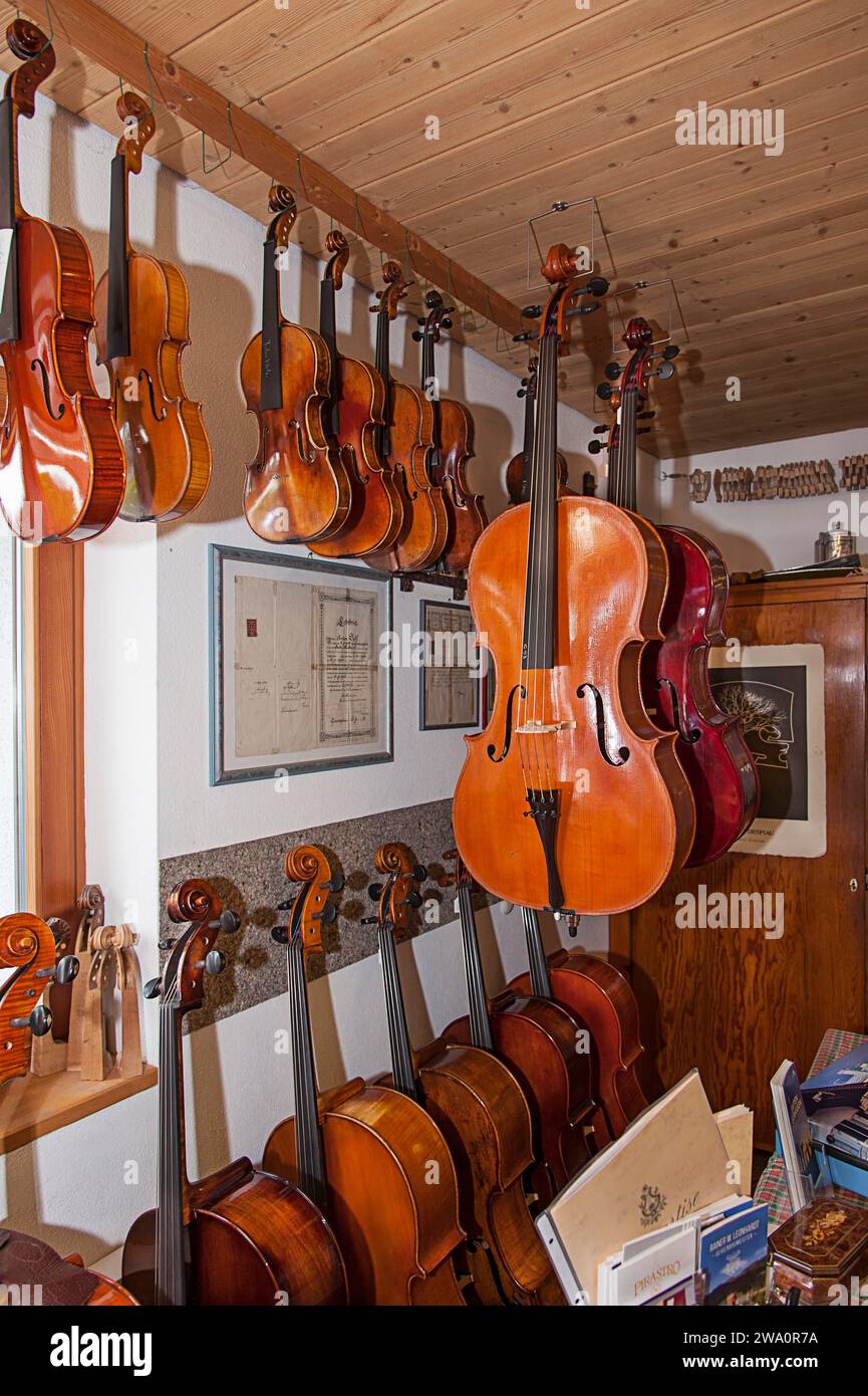 Violins and cellos from Geigenbau Rainer Leonhardt, Mittenwald, Bavaria ...