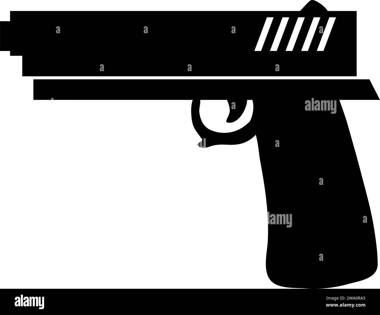 police silhouette gun Stock Vector Image & Art - Alamy