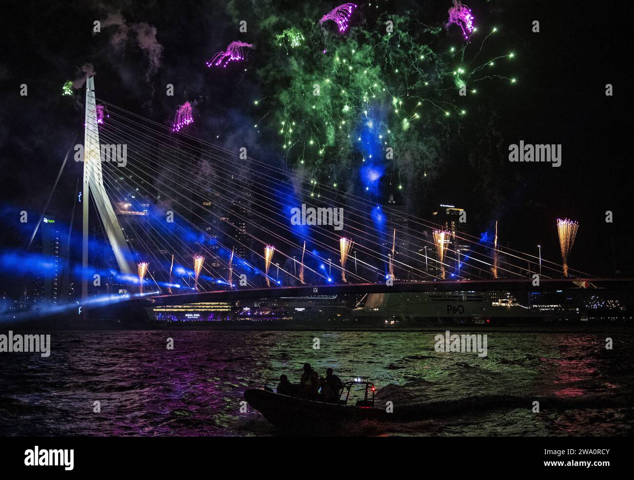Rotterdam, Netherlands. 01st Jan, 2024. ROTTERDAM - The new year is ...