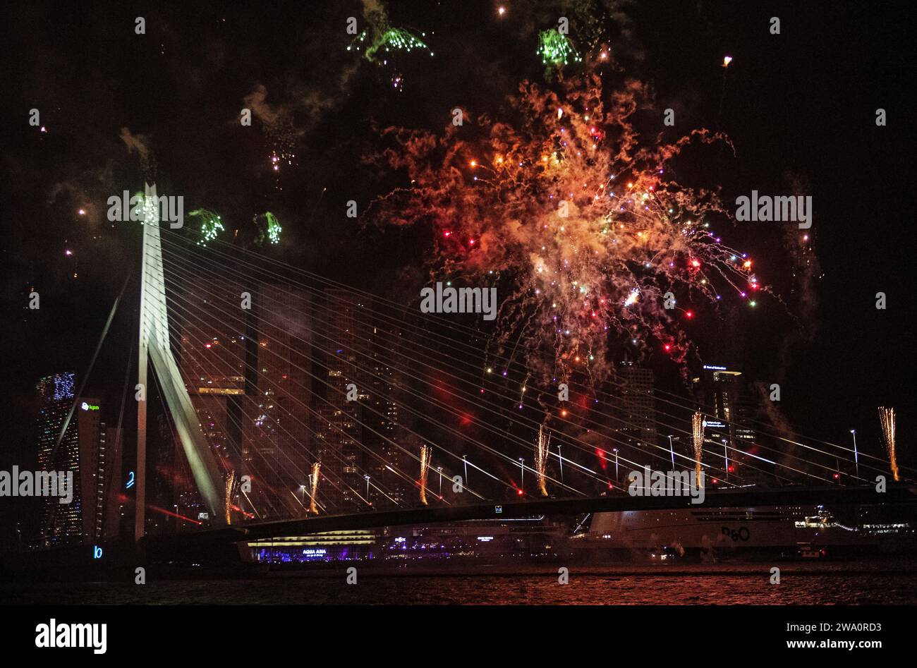 Rotterdam, Netherlands. 01st Jan, 2024. ROTTERDAM - The new year is ...
