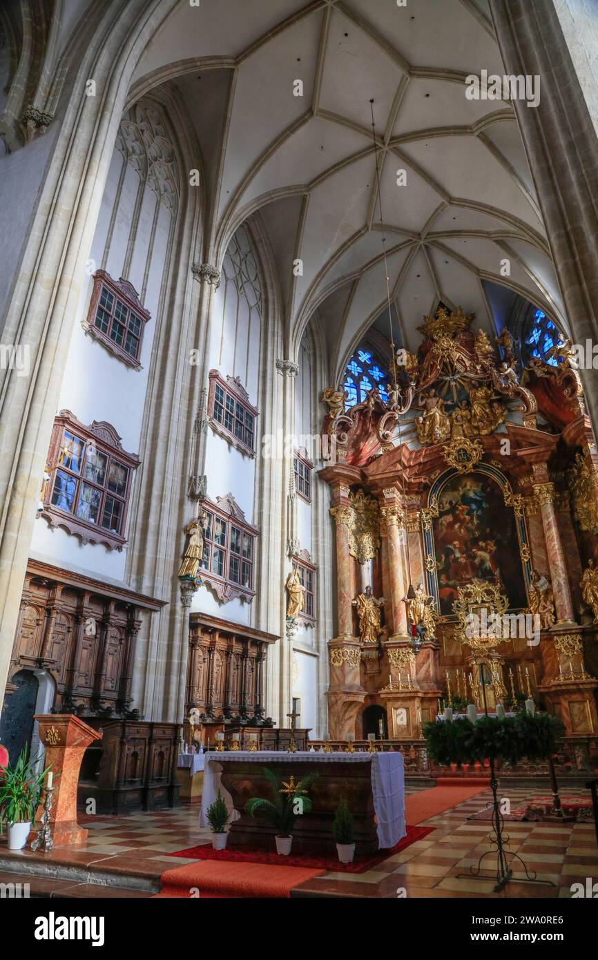 Choir with high altar with high altarpiece Assumption of the Virgin ...