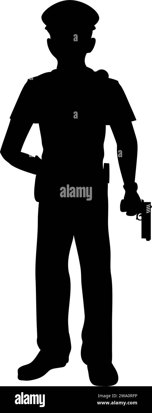 police silhouette man Stock Vector Image & Art - Alamy