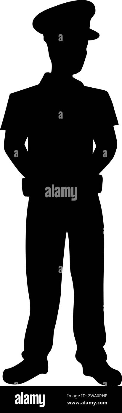 police silhouette male Stock Vector Image & Art - Alamy
