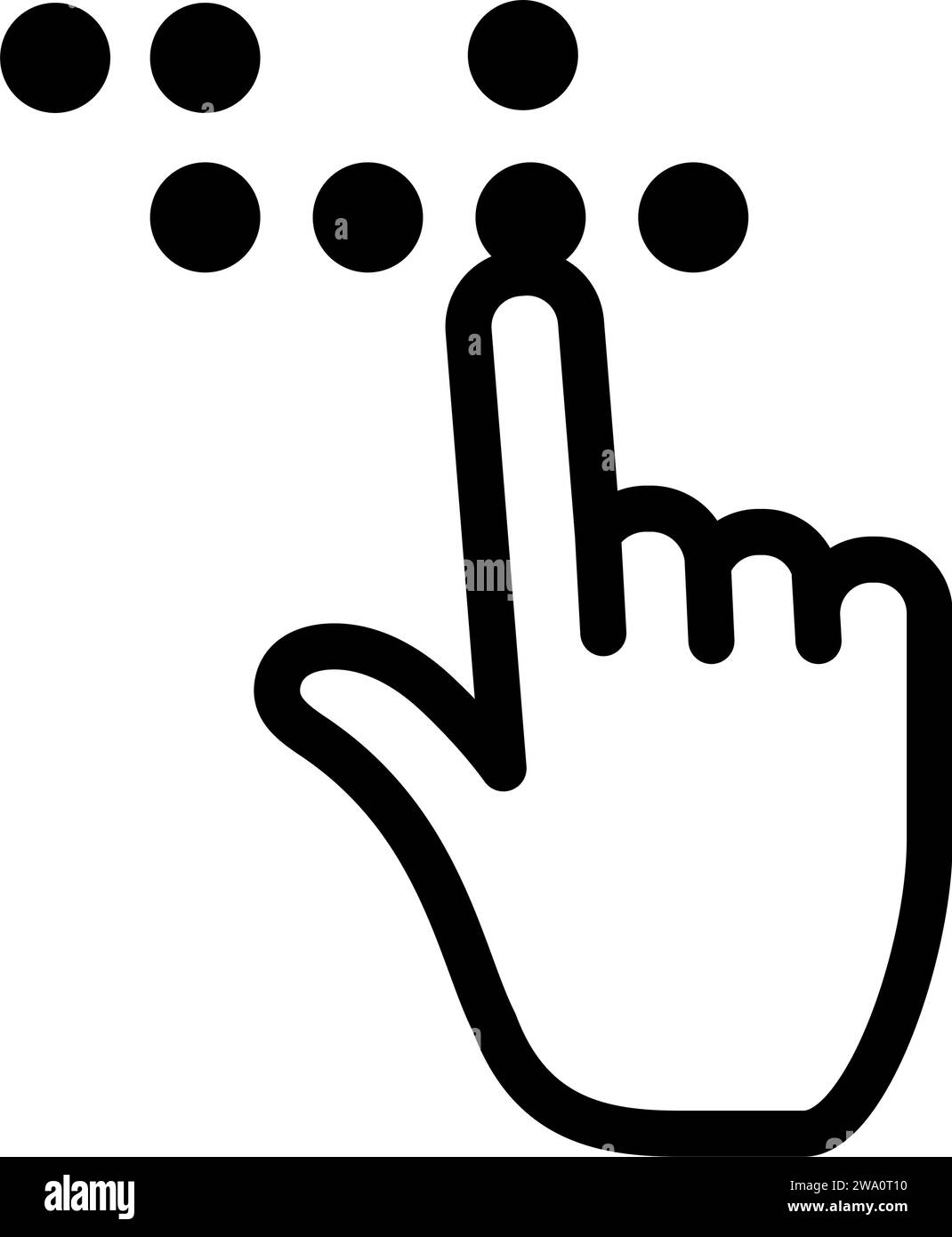 braille alphabet and hand Stock Vector Image & Art - Alamy