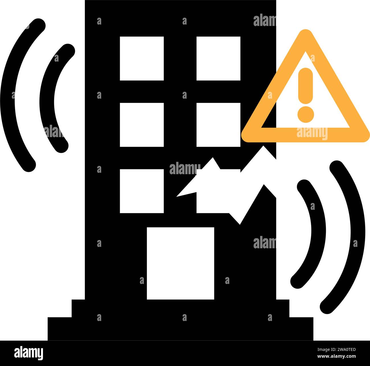 earthquake alert sign icon Stock Vector Image & Art - Alamy
