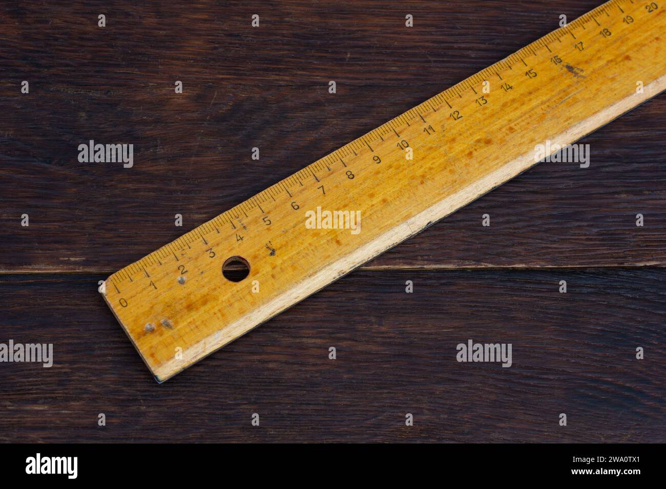 Vintage old school ruler hi-res stock photography and images - Alamy
