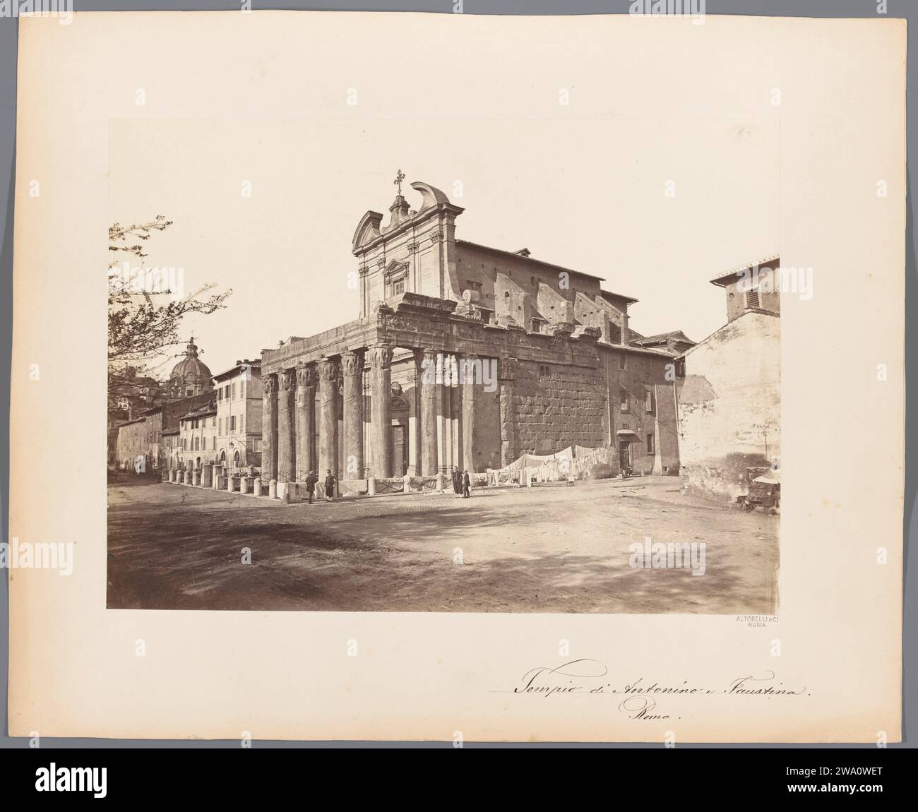 Temple of Antoninus and Faustina on the Romanum forum in Rome, Italy ...