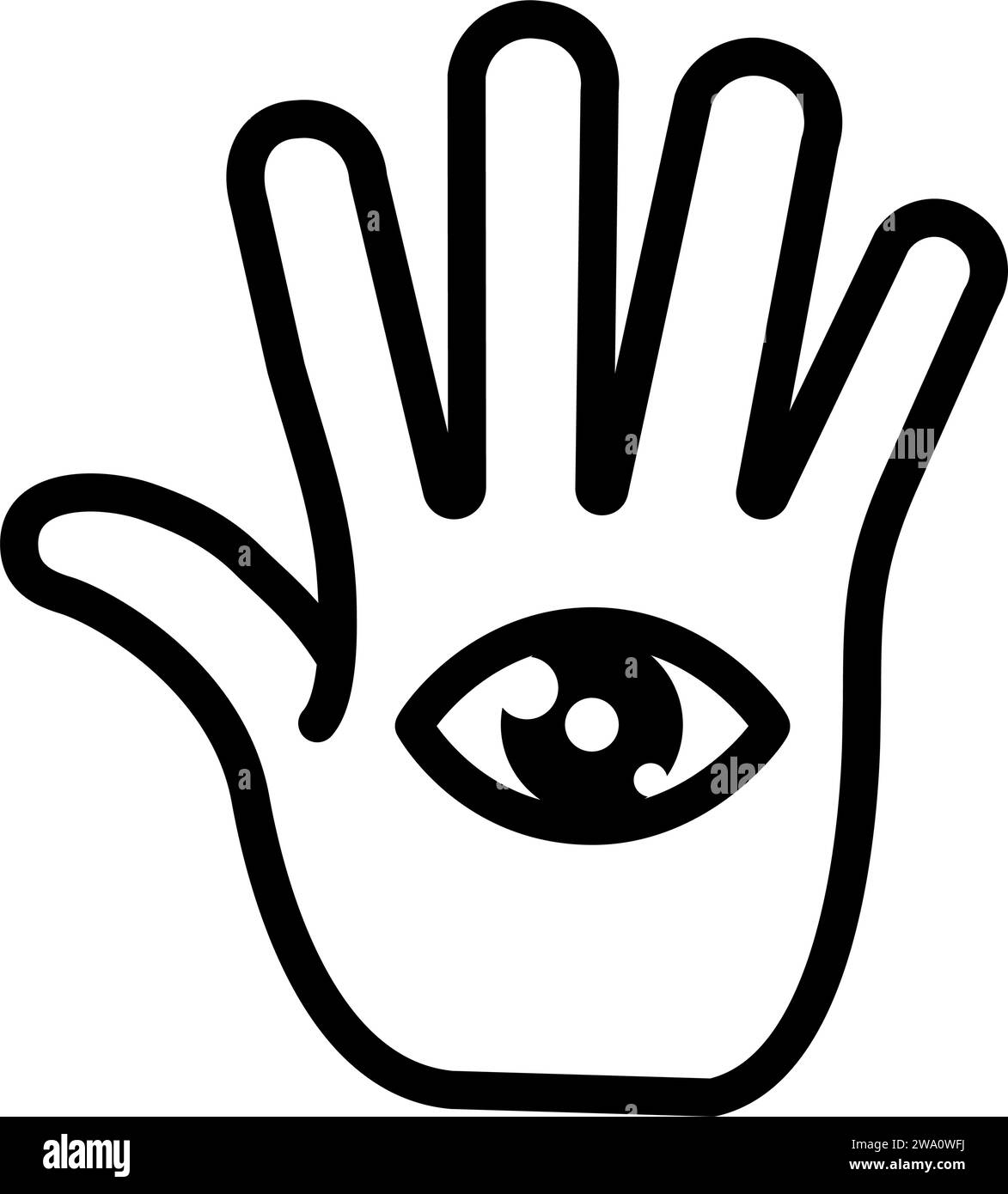 braille hand with eye Stock Vector Image & Art - Alamy