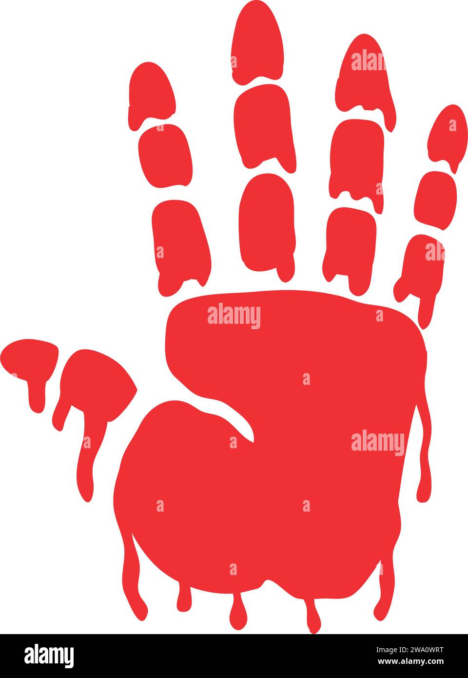 red hand day illustration Stock Vector Image & Art - Alamy
