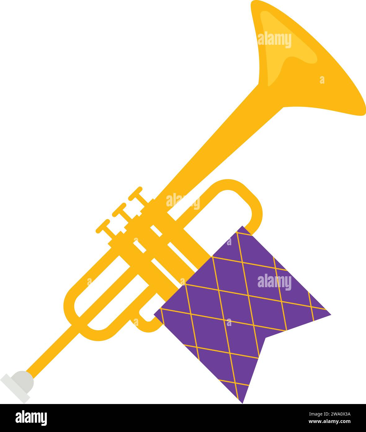 Trumpet new orleans Stock Vector Images - Alamy