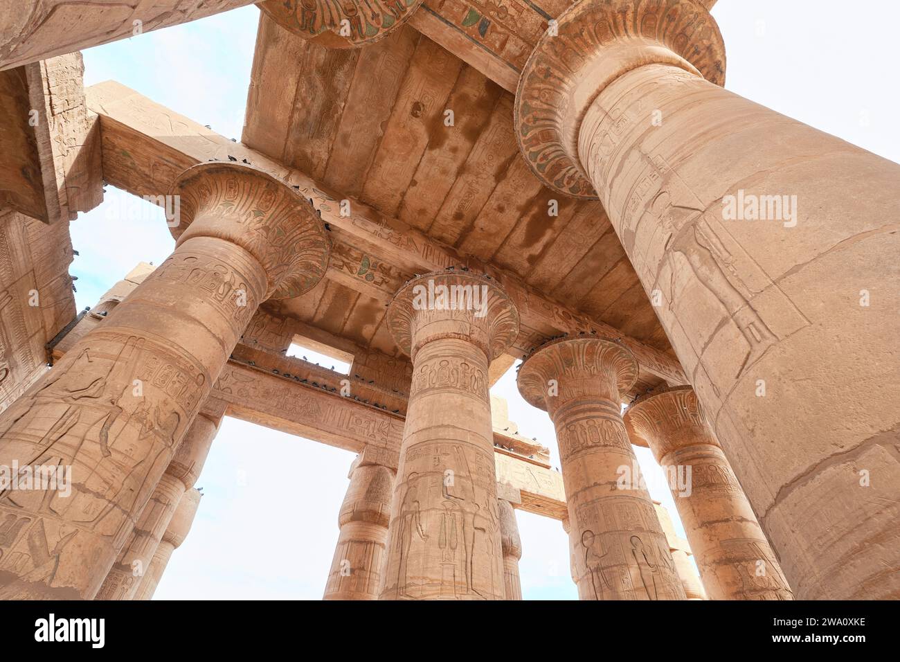 Luxor, Egypt - December 2023: The Ramesseum is the memorial temple or ...