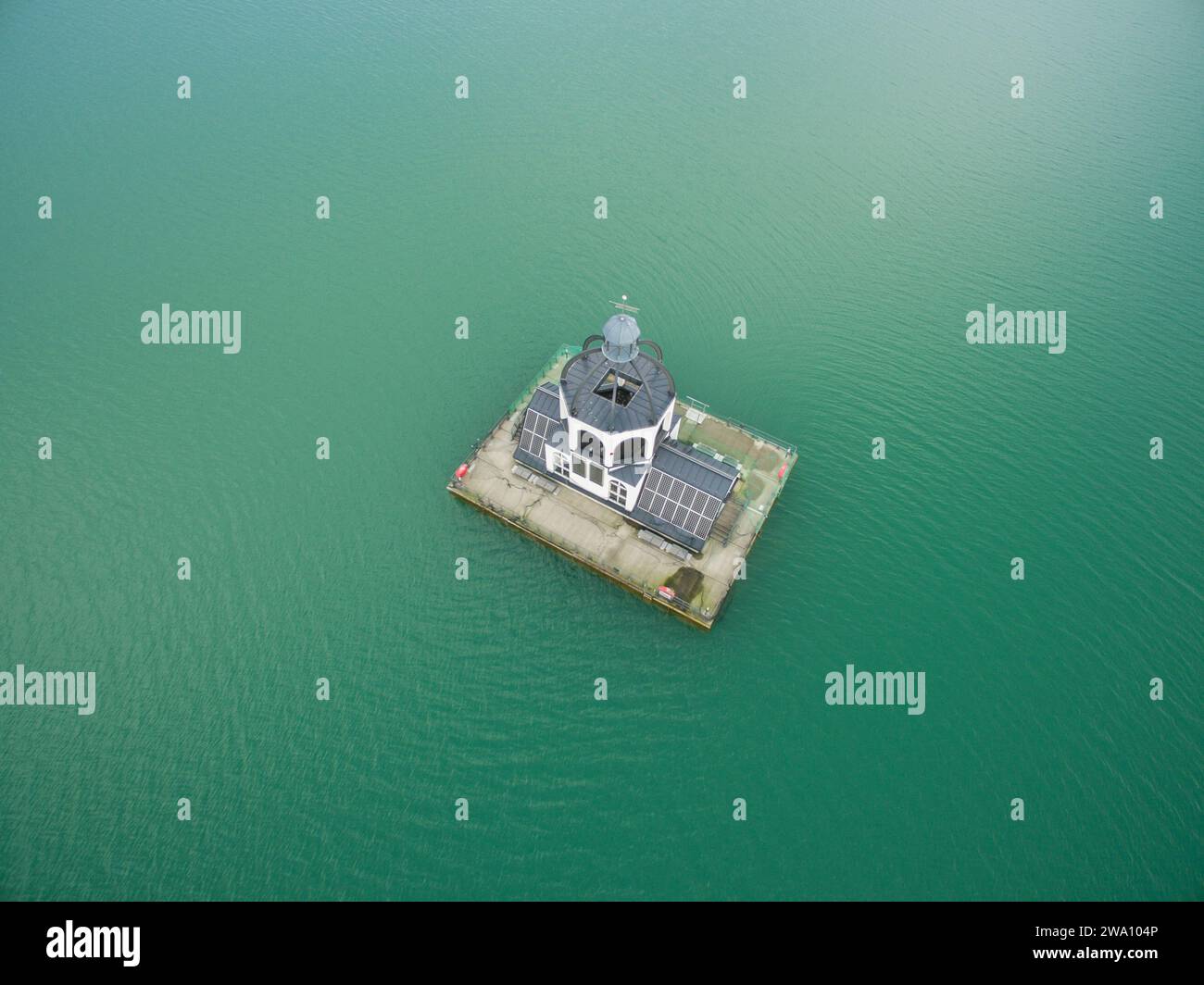 VINETA floating church on Lake Störmthal Stock Photo - Alamy