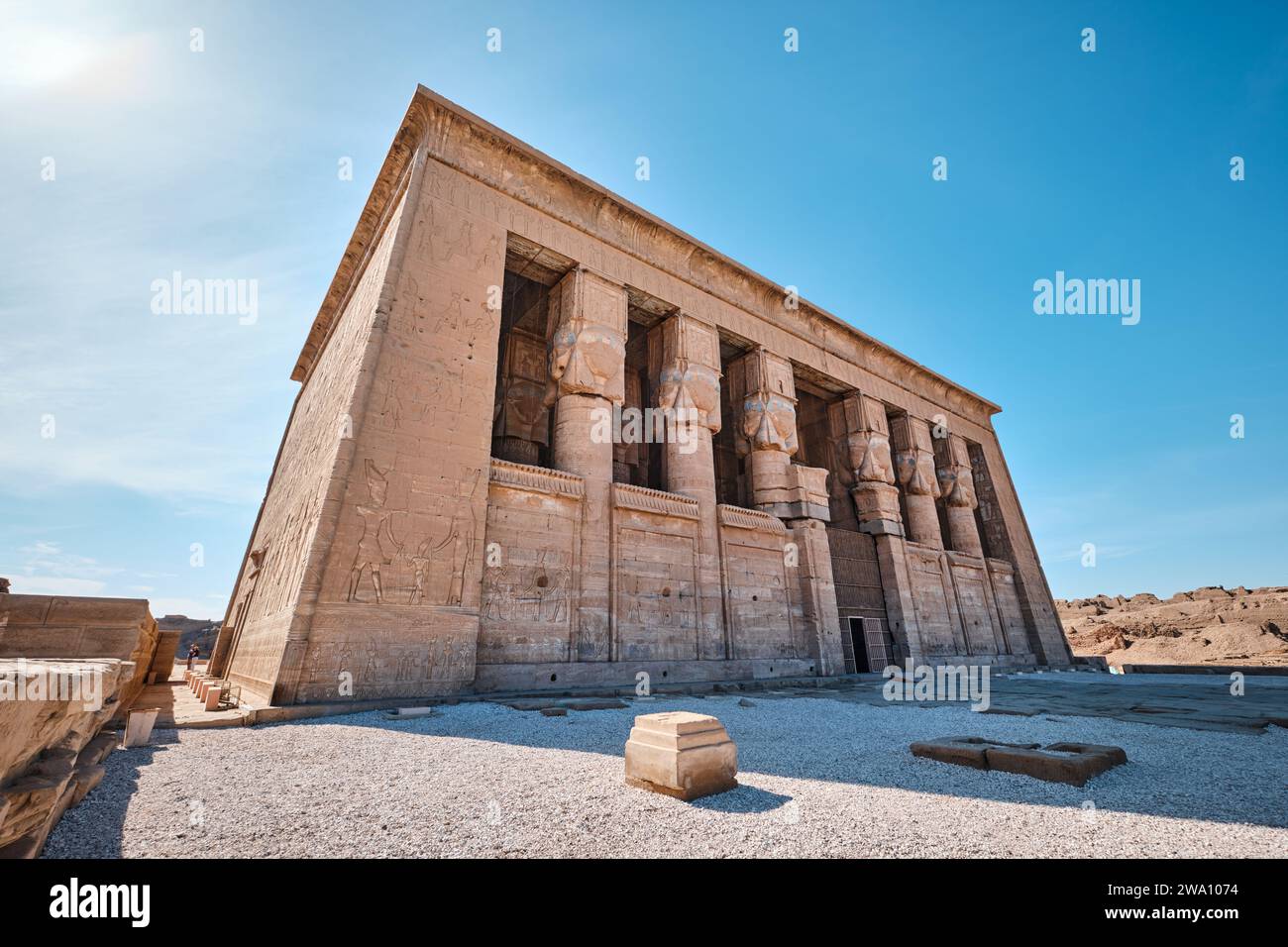 Qena, Egypt - December 27 2023: Dendera temple or Temple of Hathor ...