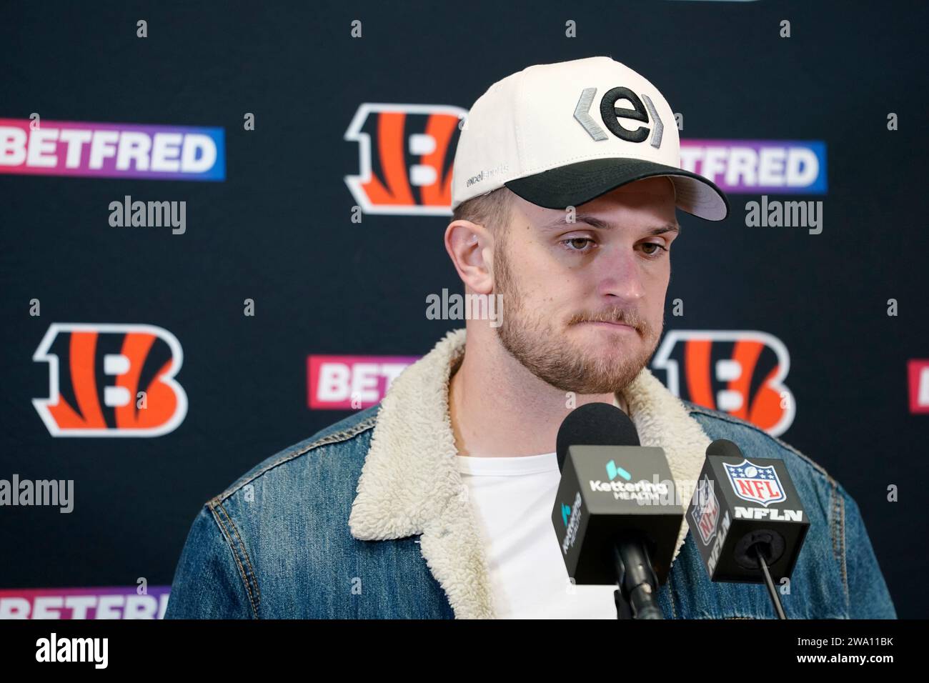Cincinnati Bengals quarterback Jake Browning speaks following an NFL ...