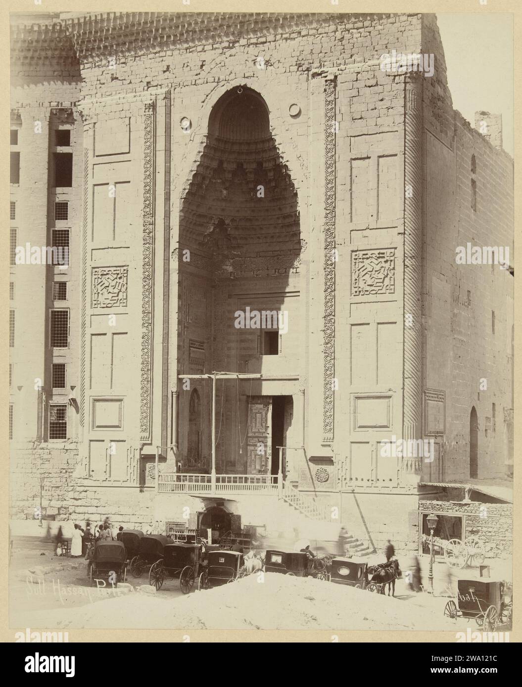 Entrance to the Sultan Hassan -Moskee, Cairo, 1888 - 1895 photograph ...