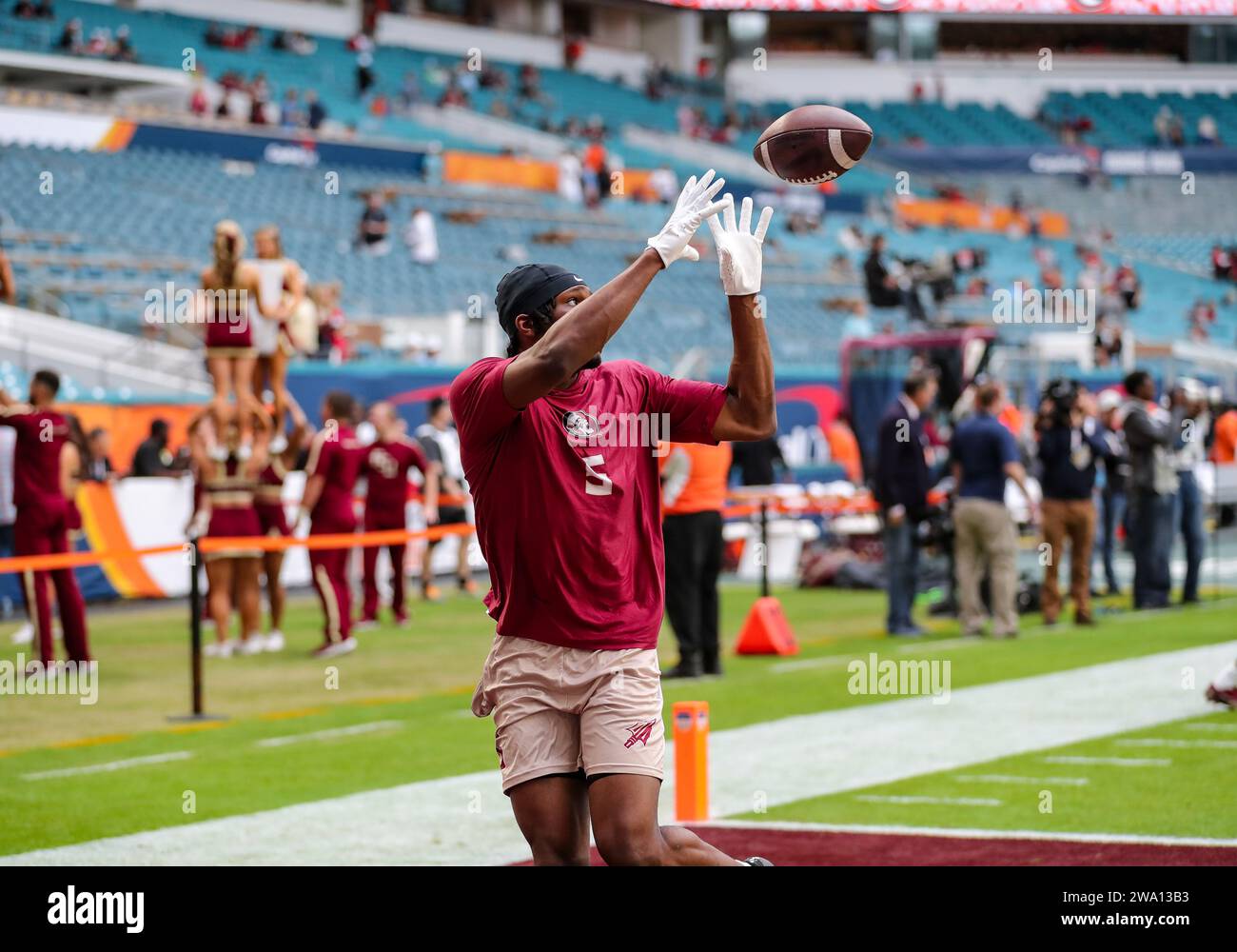 December 30, 2023:.Florida State Seminoles wide receiver Deuce Spann (5 ...